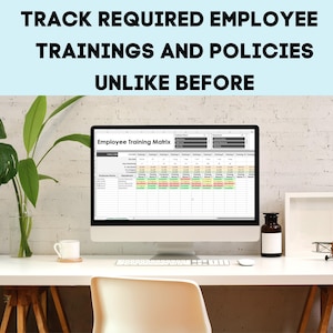 Training Tracker, Employee Training, Excel Template, Training Matrix ...