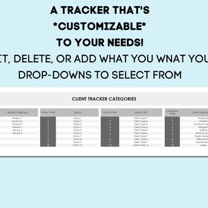 Client Tracker, Client List, CRM, Client Management, Client Spreadsheet ...