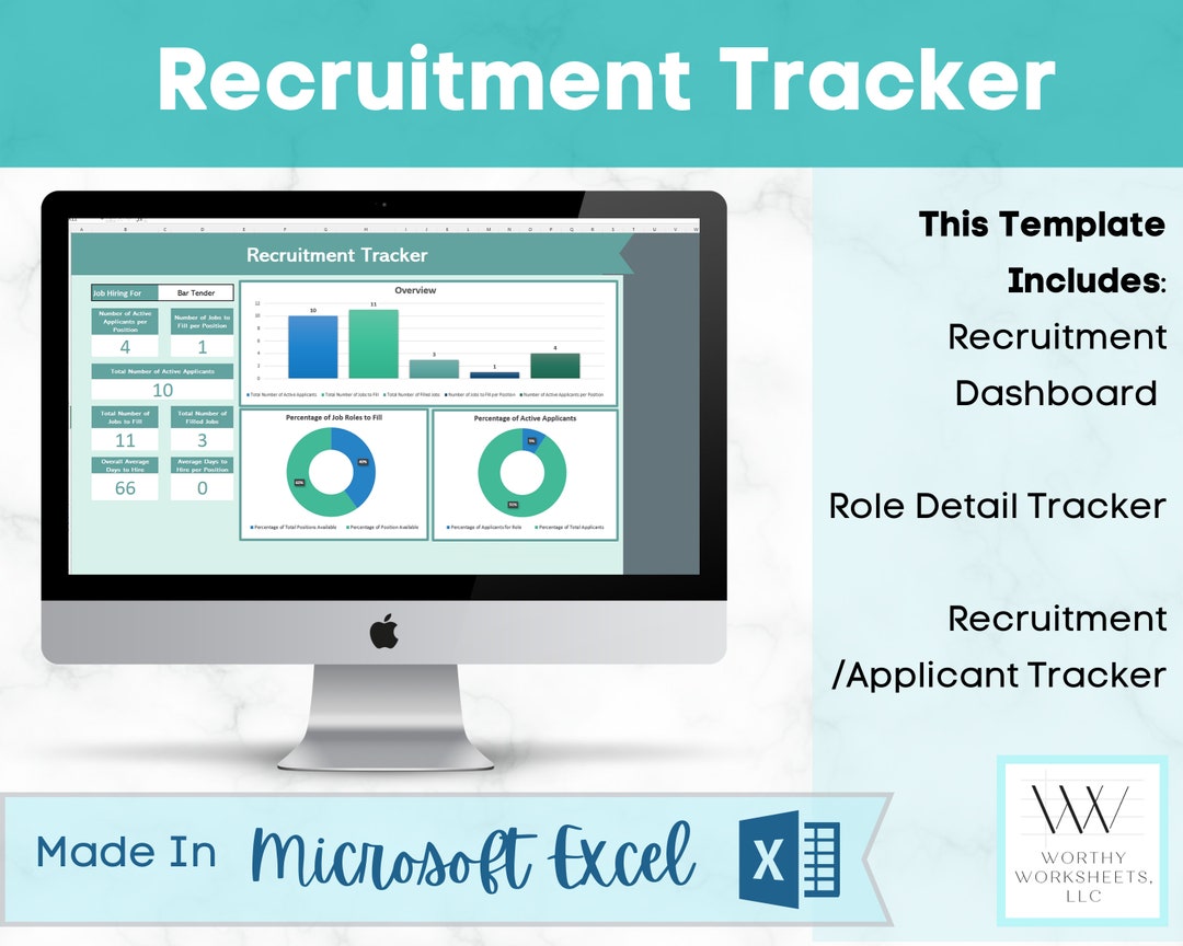 Recruitment Tracker, Recruitment Template, Recruitment Dashboard ...