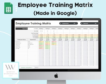 Employee Training Excel Template Training Matrix Skills Matrix Training ...