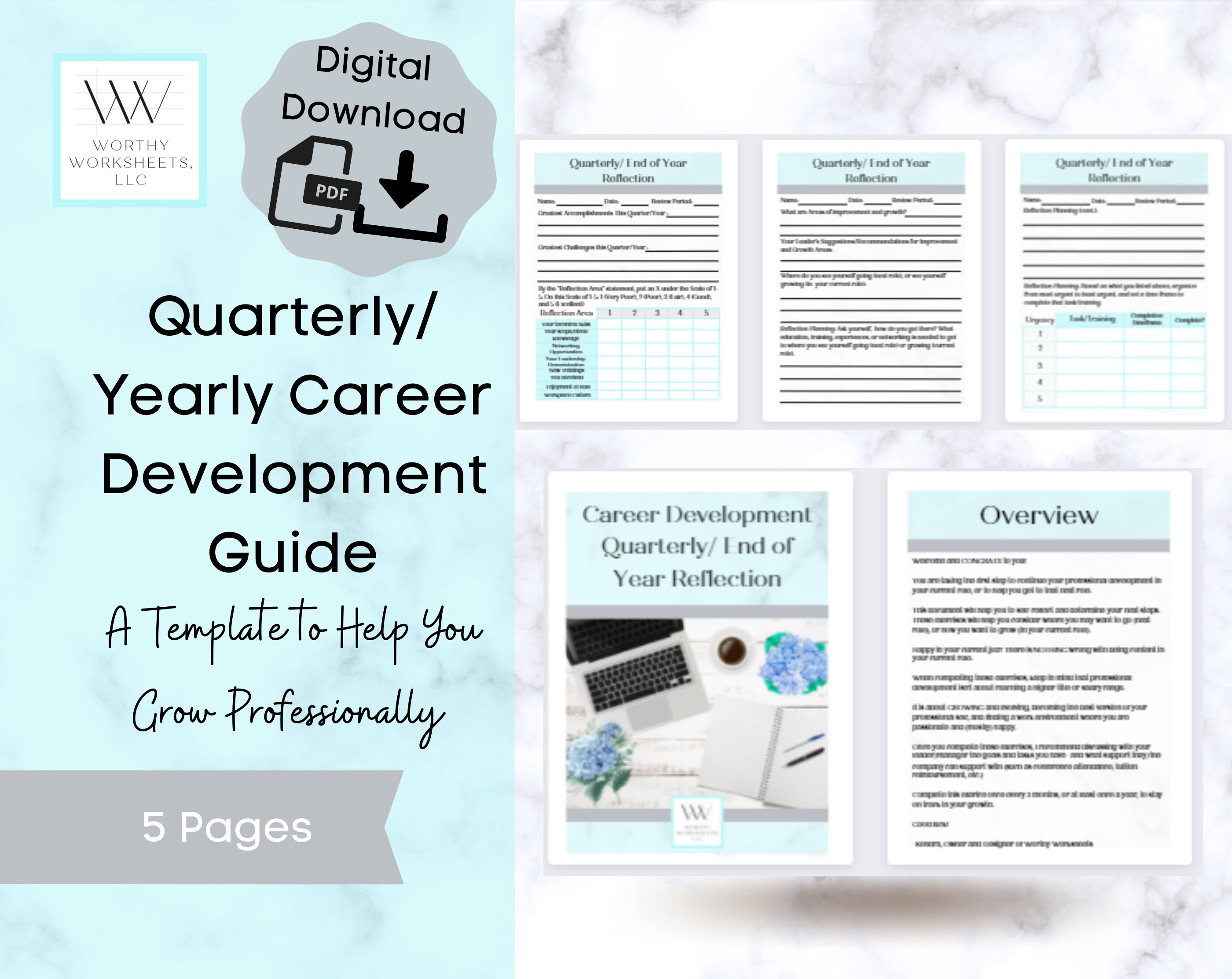 Employee Review, End of Year Review, Career Planner, Professional ...