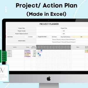 Action Plan, Project Management, Project Tracker, Task Tracker, Project ...