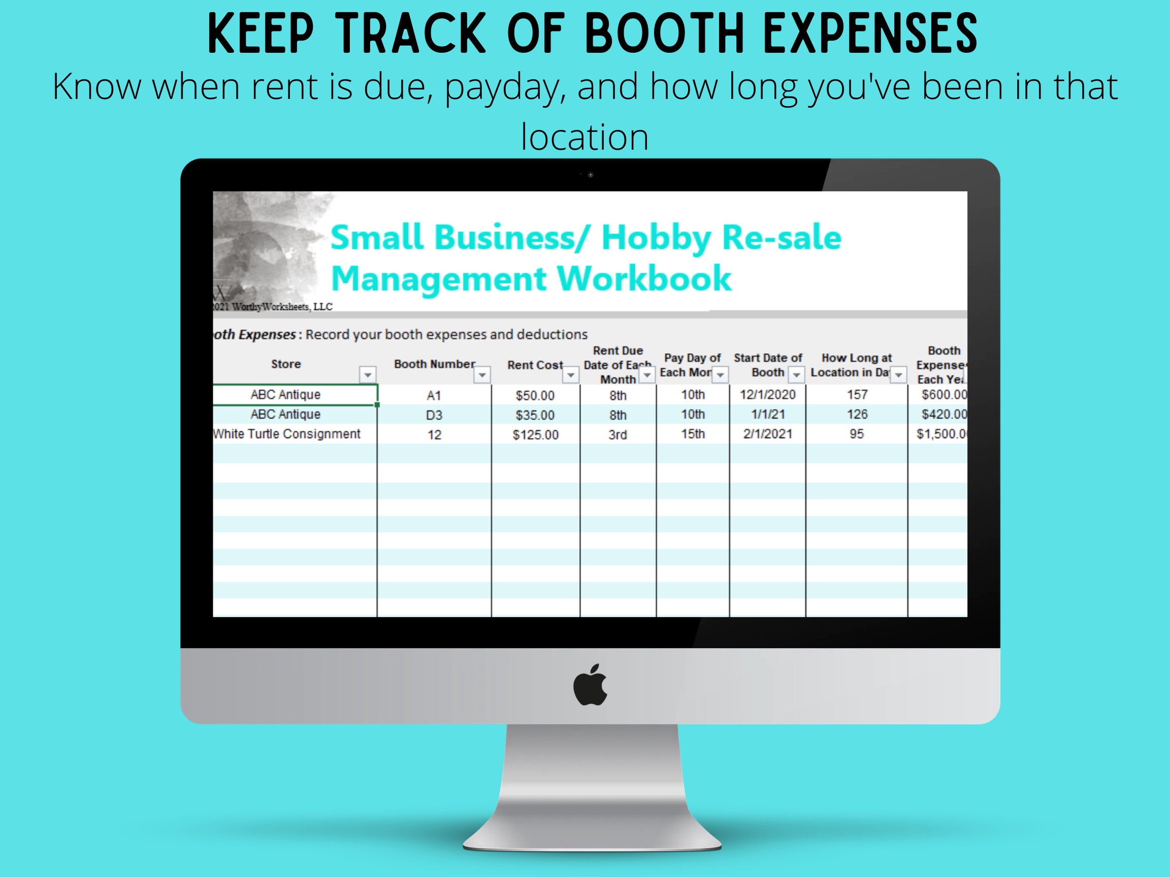 Inventory Sales and Expenses Template, Reseller Spreadsheet ...