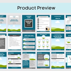 Business Pricing and Services Guide, Business Proposal, Business Price ...