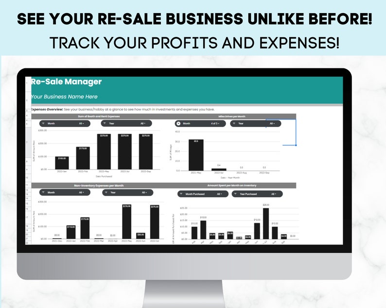 Consignment Inventory, Consignment Spreadsheet, Reseller Spreadsheet ...