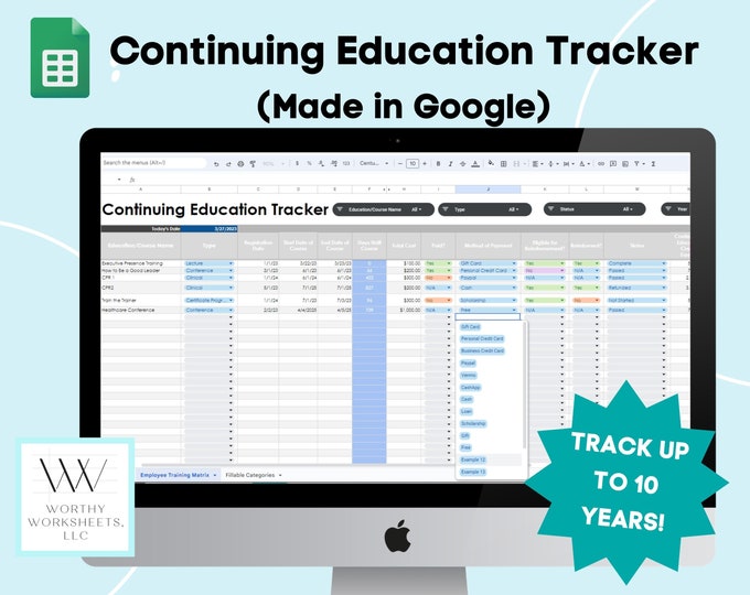 Complete Continuing Education Tracker for Professional Development Easy ...