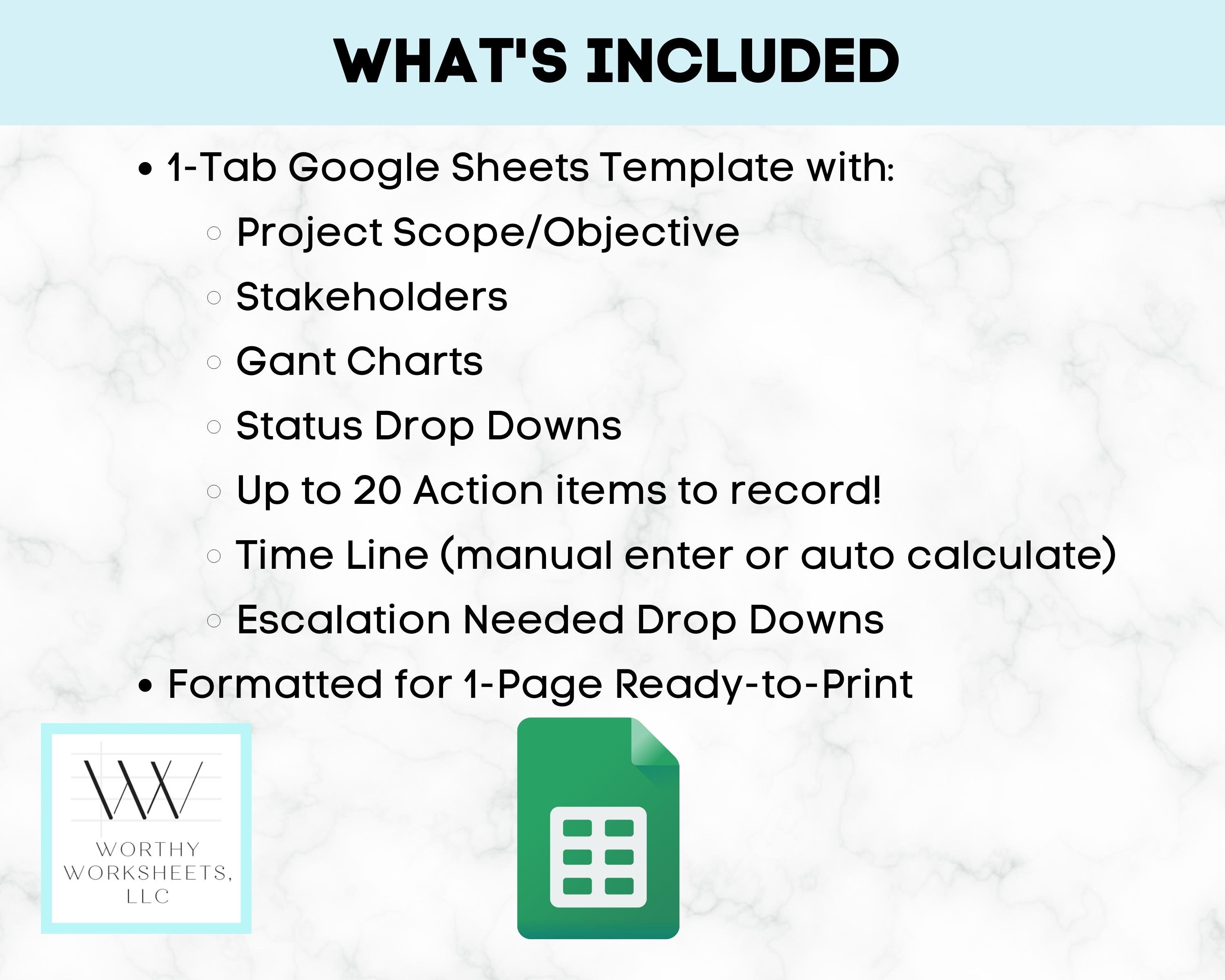 Action Plan, Project Management, Project Tracker, Task Tracker, Project ...