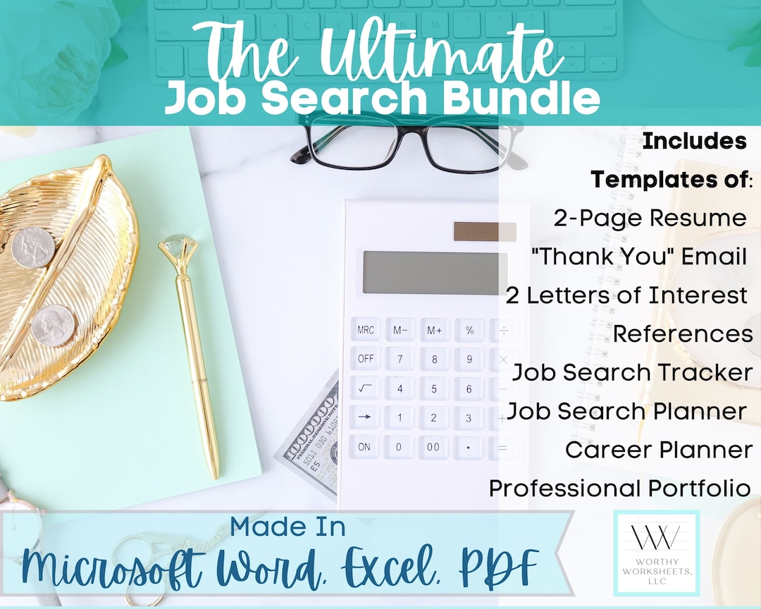 Job Search Planner, Career Planner, Professional Portfolio, Resume ...