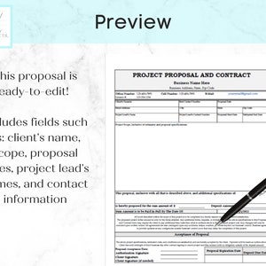 Project Proposal, Contract Template, Client Proposal, Project Scope ...