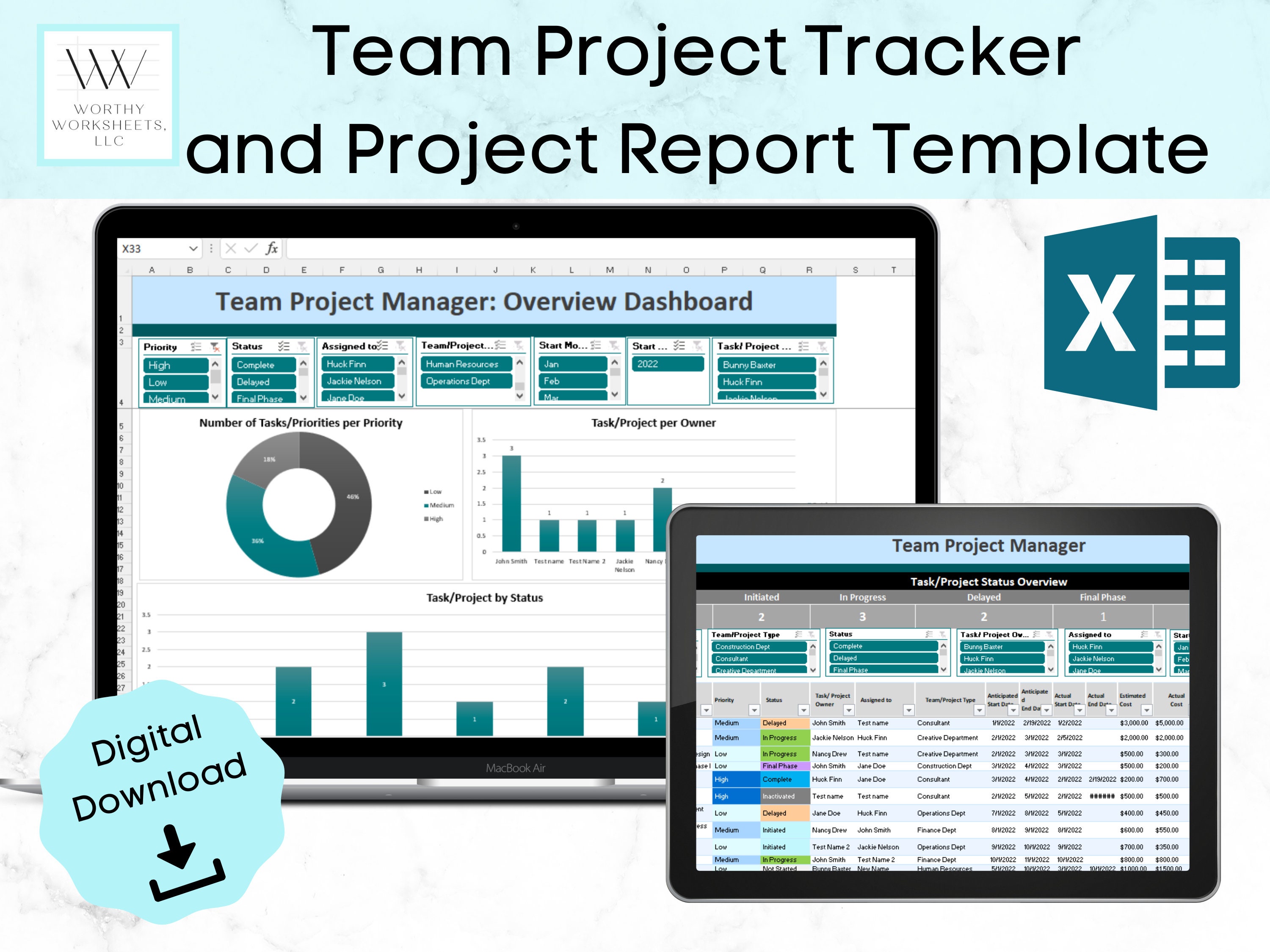 Project Tracker, Task Tracker, Project Template, Project to Do List ...