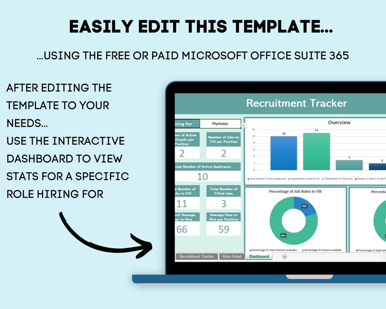 Recruitment Tracker, Recruitment Template, Recruitment Dashboard ...