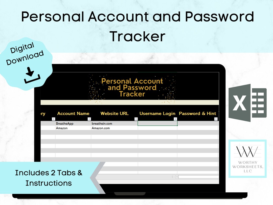 Password Tracker, Password Keeper, Password Log, Organizer, Home Office ...