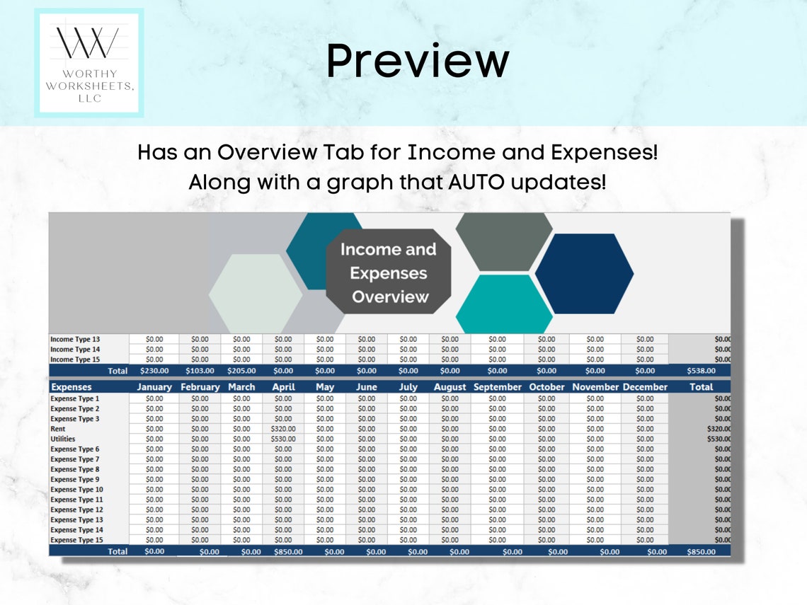 Income and Expense Tracker, Income Tracker, Income Statement, Book ...