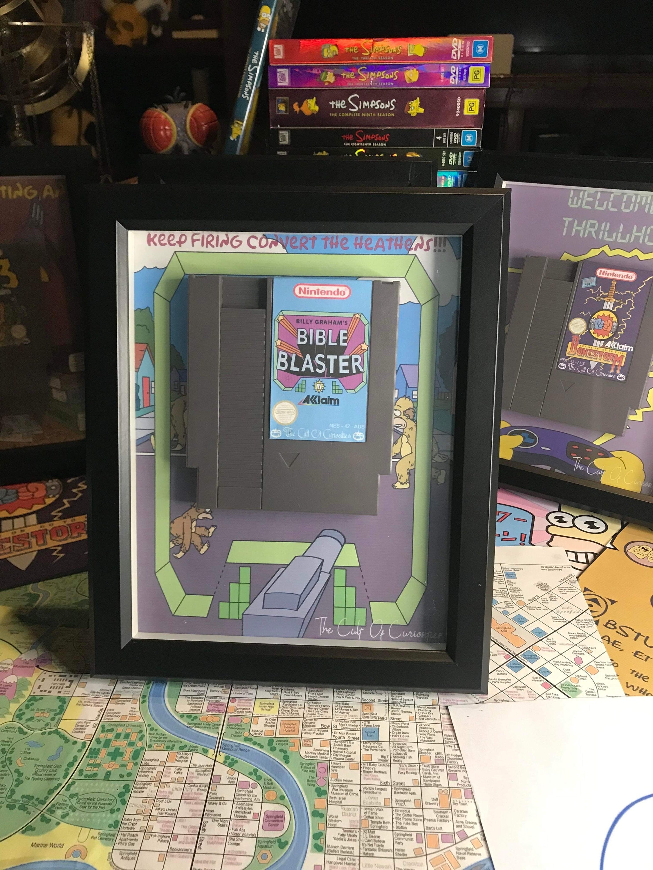 Bible Blaster NINTENDO GAME, the Simpsons Parody Games-custom Game ...