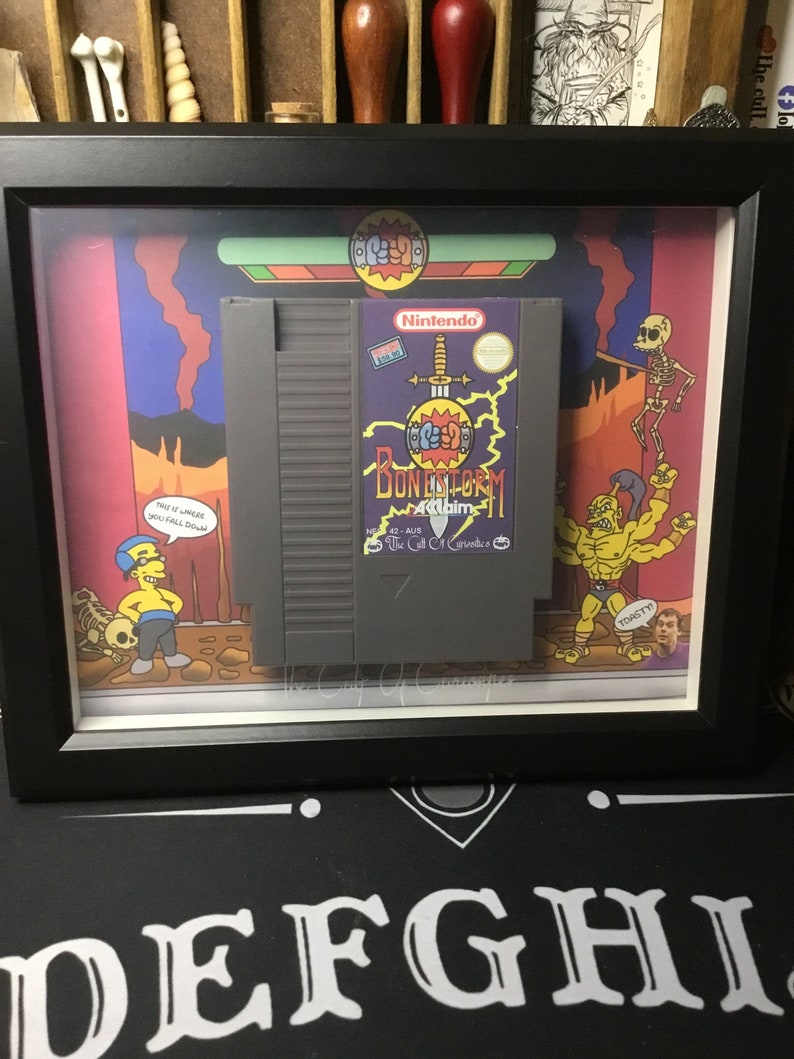 BONESTORM 1 NINTENDO GAME, the Simpsons Parody Games-custom Game ...