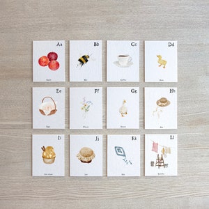 Alphabet Cards Montessori Flash Cards | Cottage Core Farm Life ...
