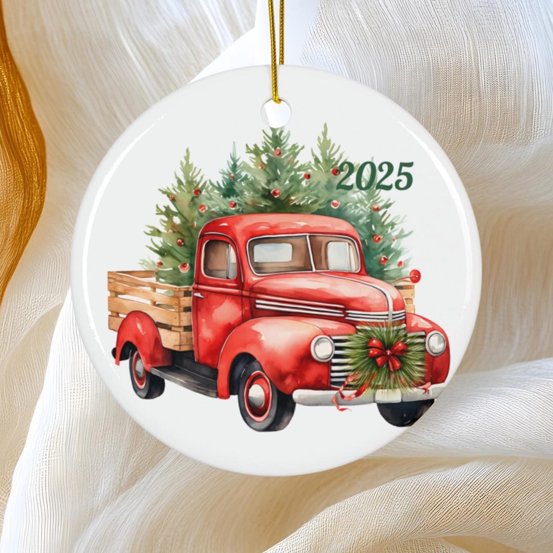 Christmas Ornament, 2025 Ornament, Dated Christmas Tree Ornament ...