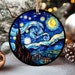 Starry Night Ornament, Christmas Tree Ornament, Holiday Ornament ...