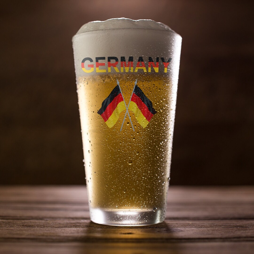 Germany Pint Glass, 16oz Glassware, German Flag Souvenir Gift, Fathers ...