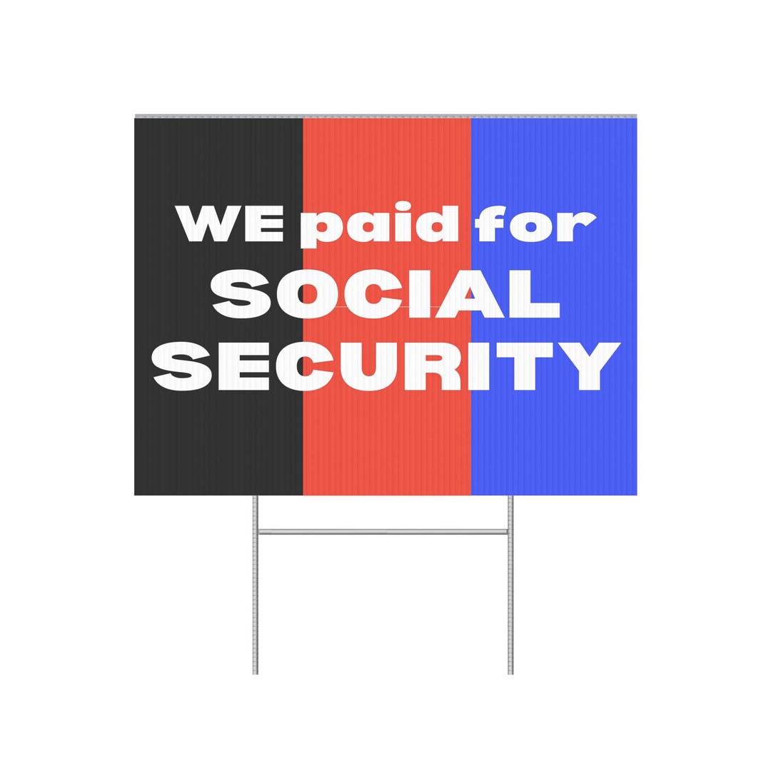 Social Security Sign, 2-sided Political Yard Signs - Etsy