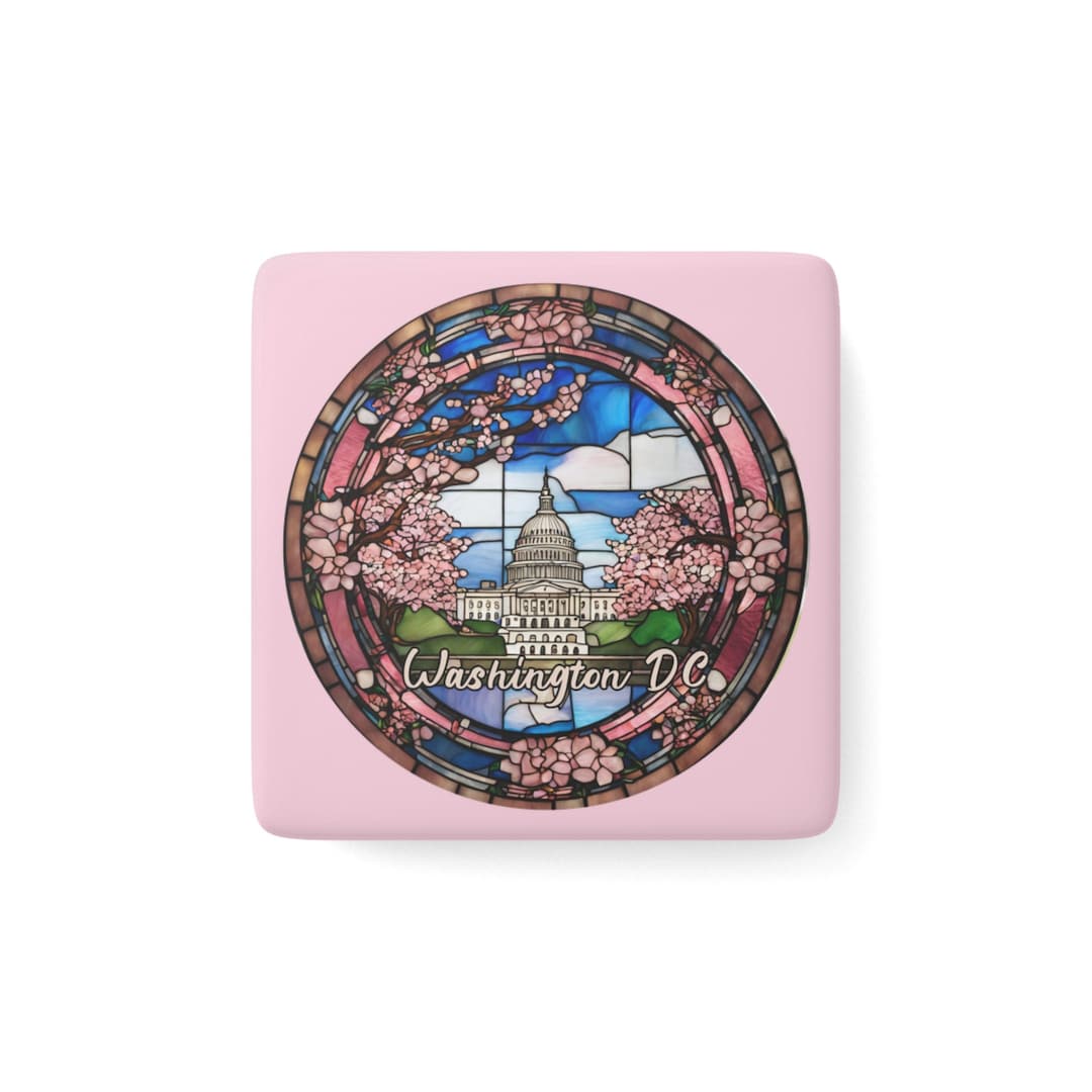 Washington DC Magnet, Travel Gift, Faux Stained Glass Refrigerator ...