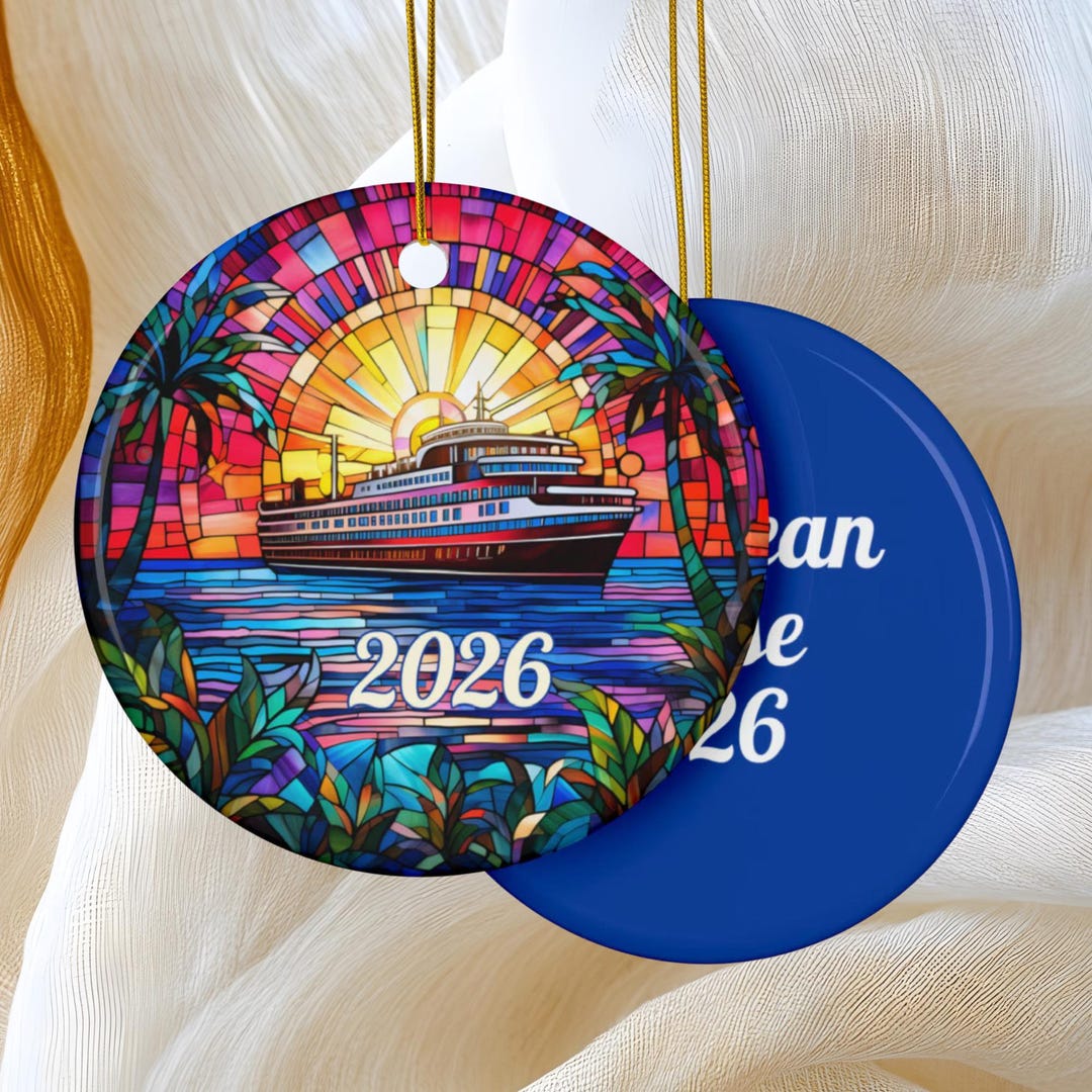 Cruise Ship Ornament, Caribbean Cruise Tour Travel Gift, Ceramic ...