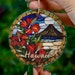 Hawaii Volcano Ornament, Faux Stained Glass Christmas Decoration ...