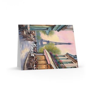 Paris Cards, Paris Eiffel Tower Money-style France Souvenir Greeting ...