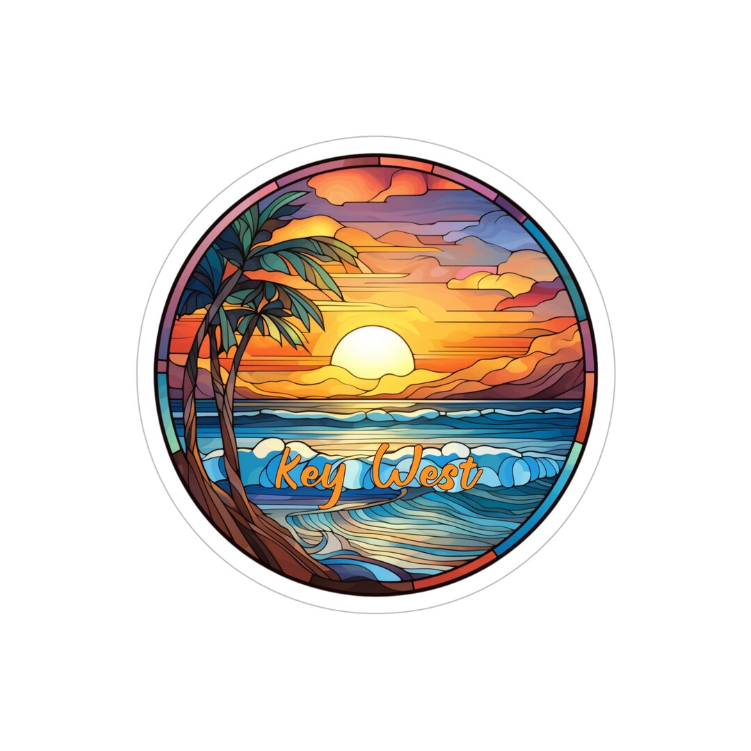 Key West Sticker, Travel Gift, Beach Vacation Sticker, Vinyl Outdoor ...