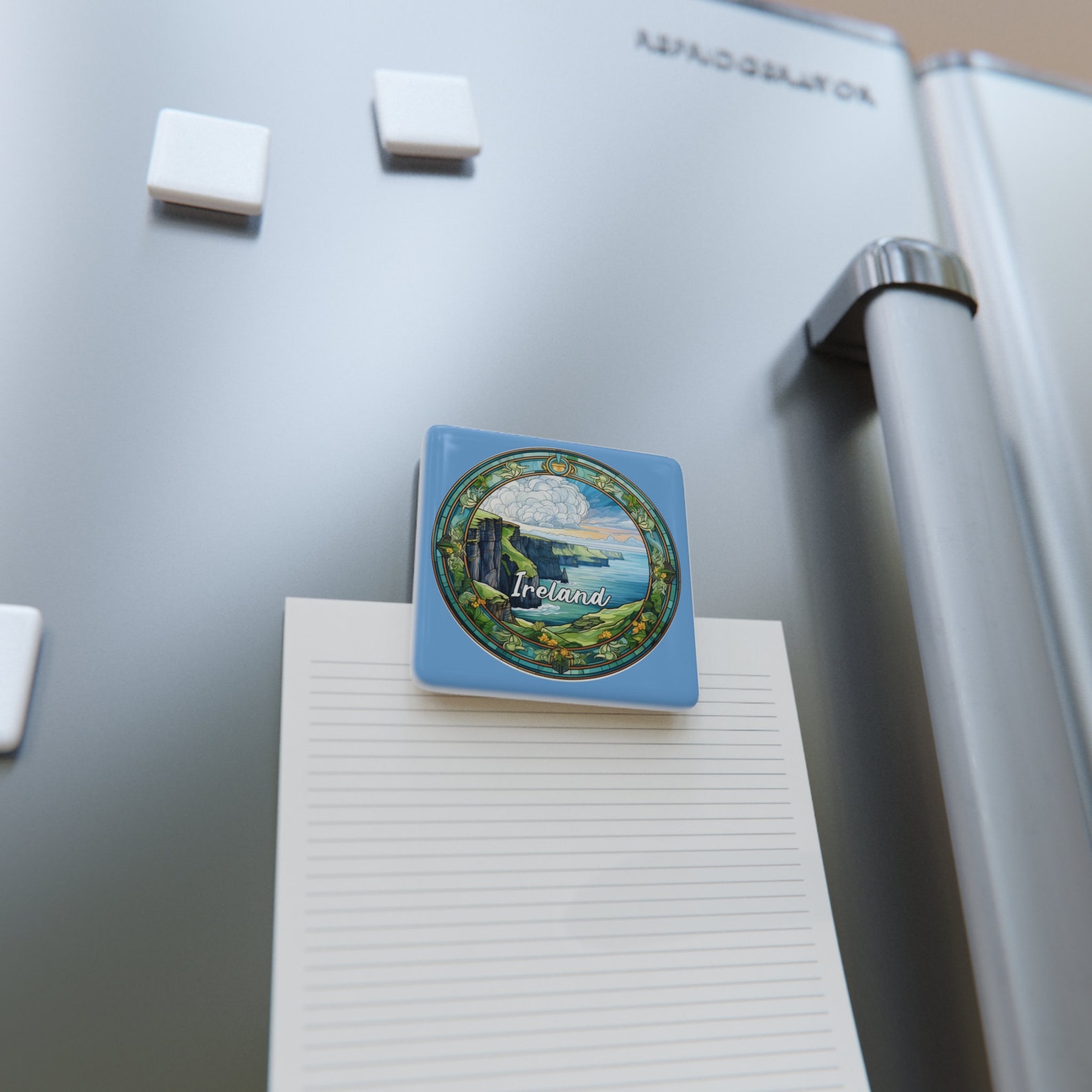 Ireland Magnet, Travel Gift, Faux Stained Glass Refrigerator Magnet ...