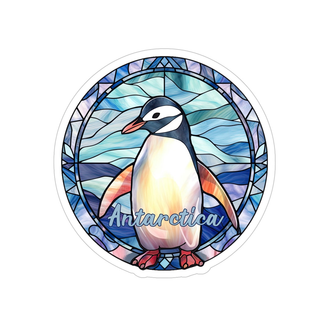 Antarctica Sticker, Vinyl Outdoor Sticker, Cute Penguin Decal, Travel ...