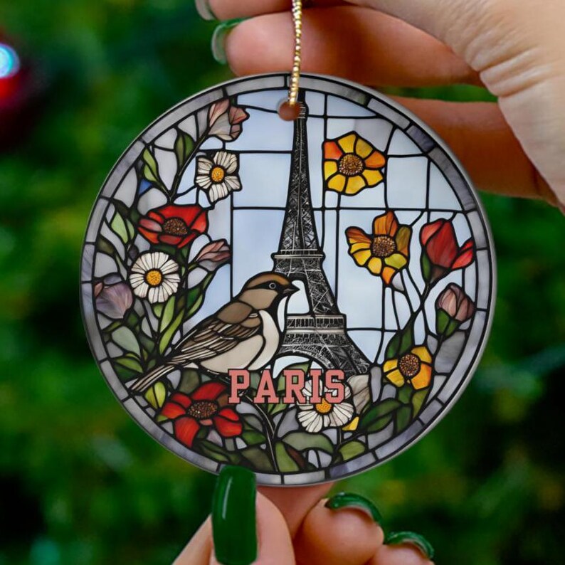 Paris Ornament, Christmas Tree Ornament, Holiday Ornament, France ...