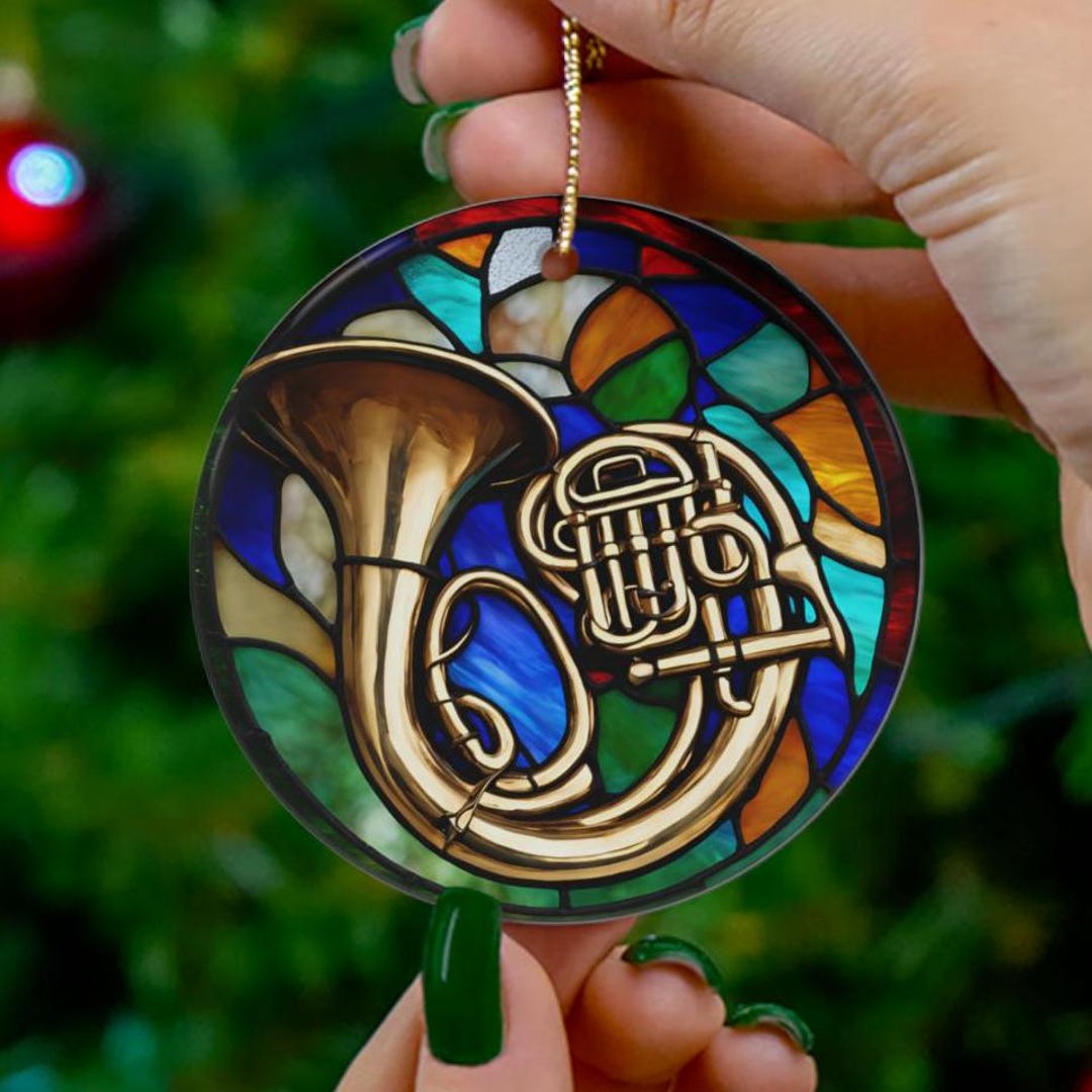 French Horn Ornament, Musical Christmas Tree Ornament, Music Holiday ...