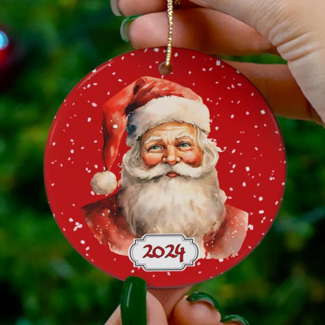 2024 Christmas Ornament, Victorian Santa Christmas Tree Ornament ...