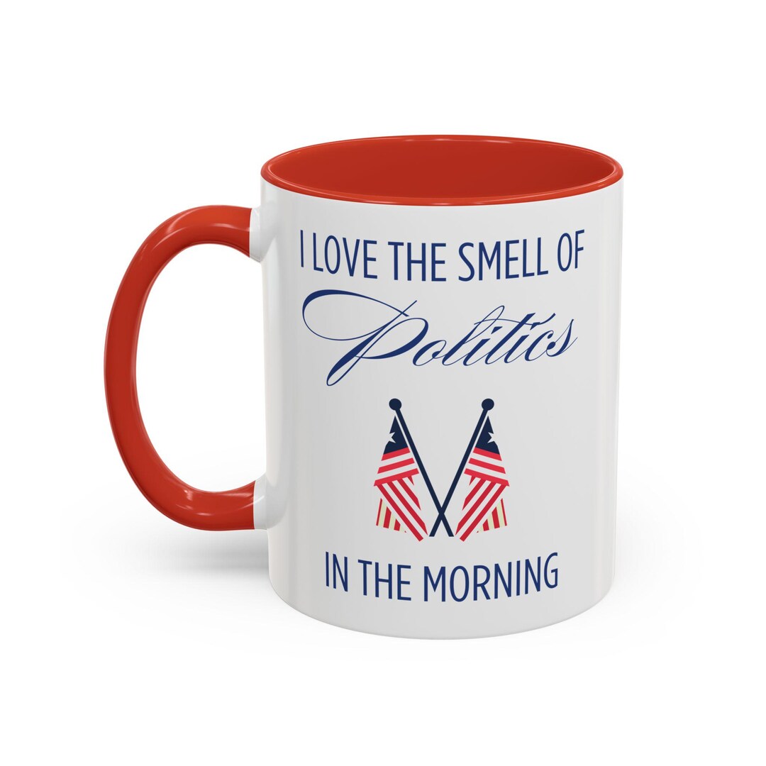 Funny Politics Mug, Cute Flag Coffee Cup, Gift for Political Analysts ...