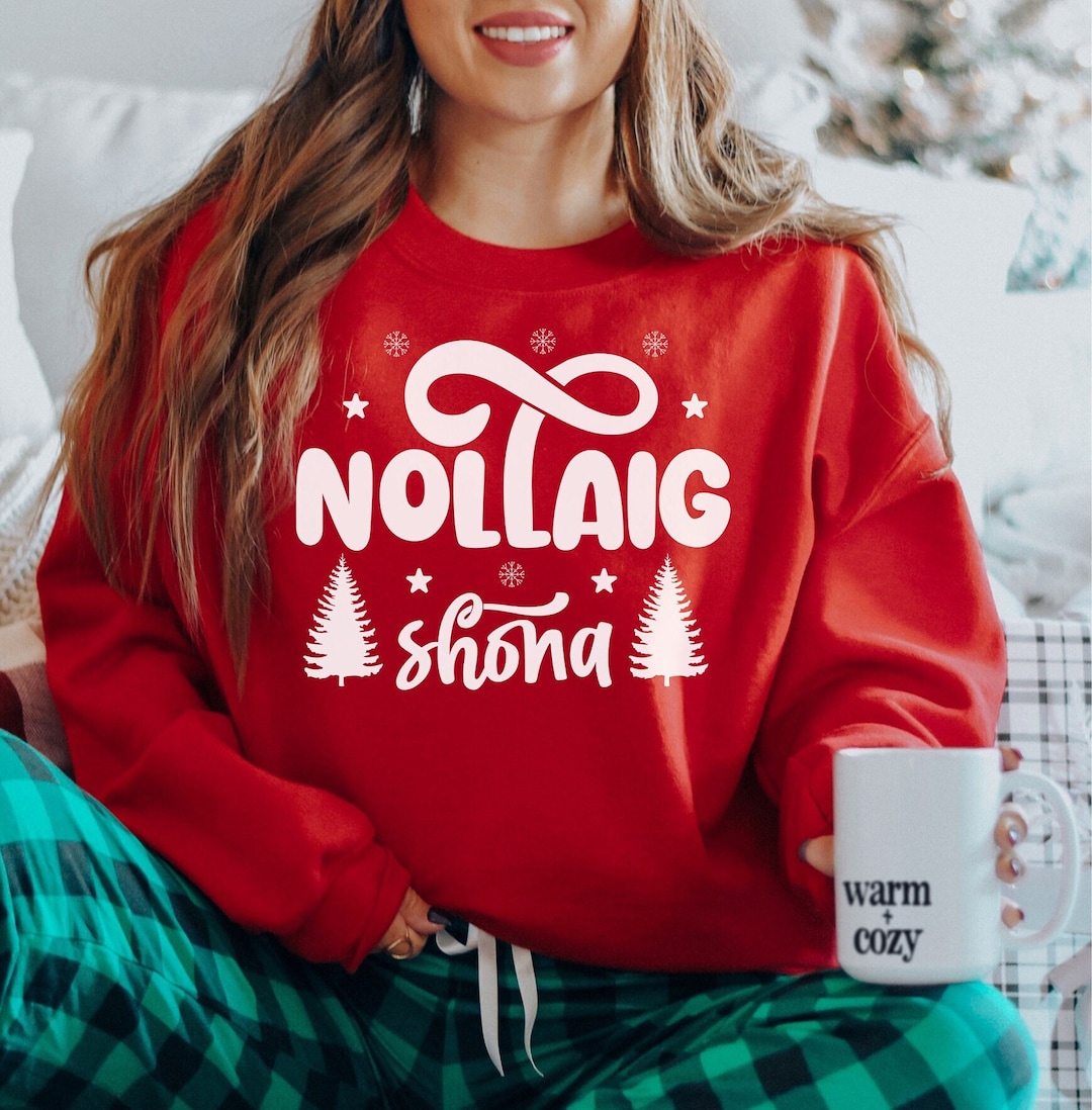 Nollaig Shona Shirt, Irish Merry Christmas Sweatshirt, Ireland Xmas ...