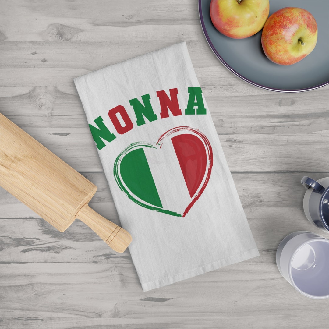 Italian Grandma Nonna Tea Towel, Kitchen Gift for Cooks and Bakers ...