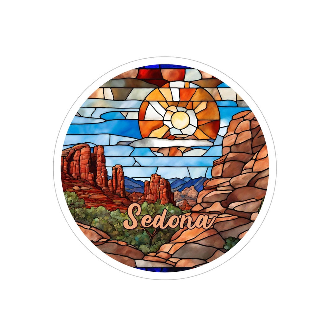 Sedona Sticker, Travel Gift, Arizona Red Rocks Sticker, Vinyl Outdoor ...