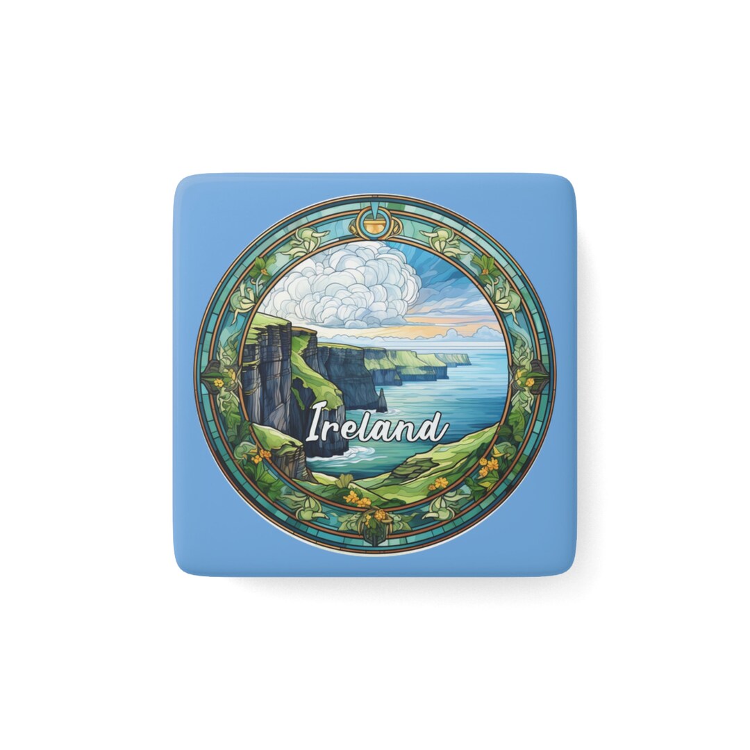 Ireland Magnet, Travel Gift, Faux Stained Glass Refrigerator Magnet ...