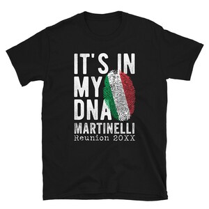 Group Shirt Family Reunion T-shirt, Italian Flag DNA Custom ...