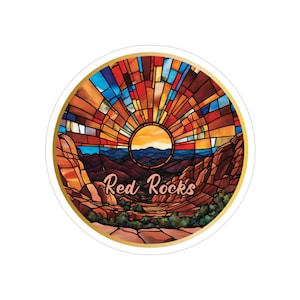Red Rocks Sticker, Travel Gift, Colorado Vacation Sticker, Vinyl ...