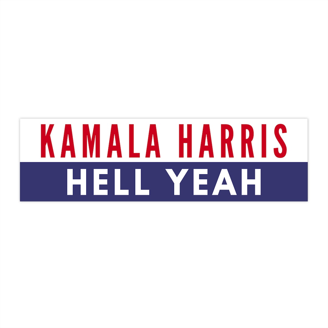 Kamala Harris Bumper Sticker, Political Stickers, Car Accessories ...