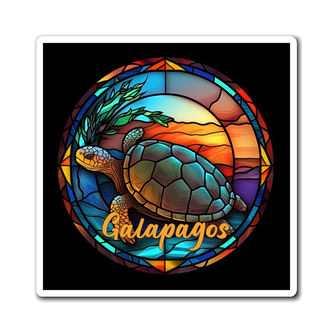 Galapagos Magnet, Tropical Sea Turtle Fridge Magnet, Travel Gift ...