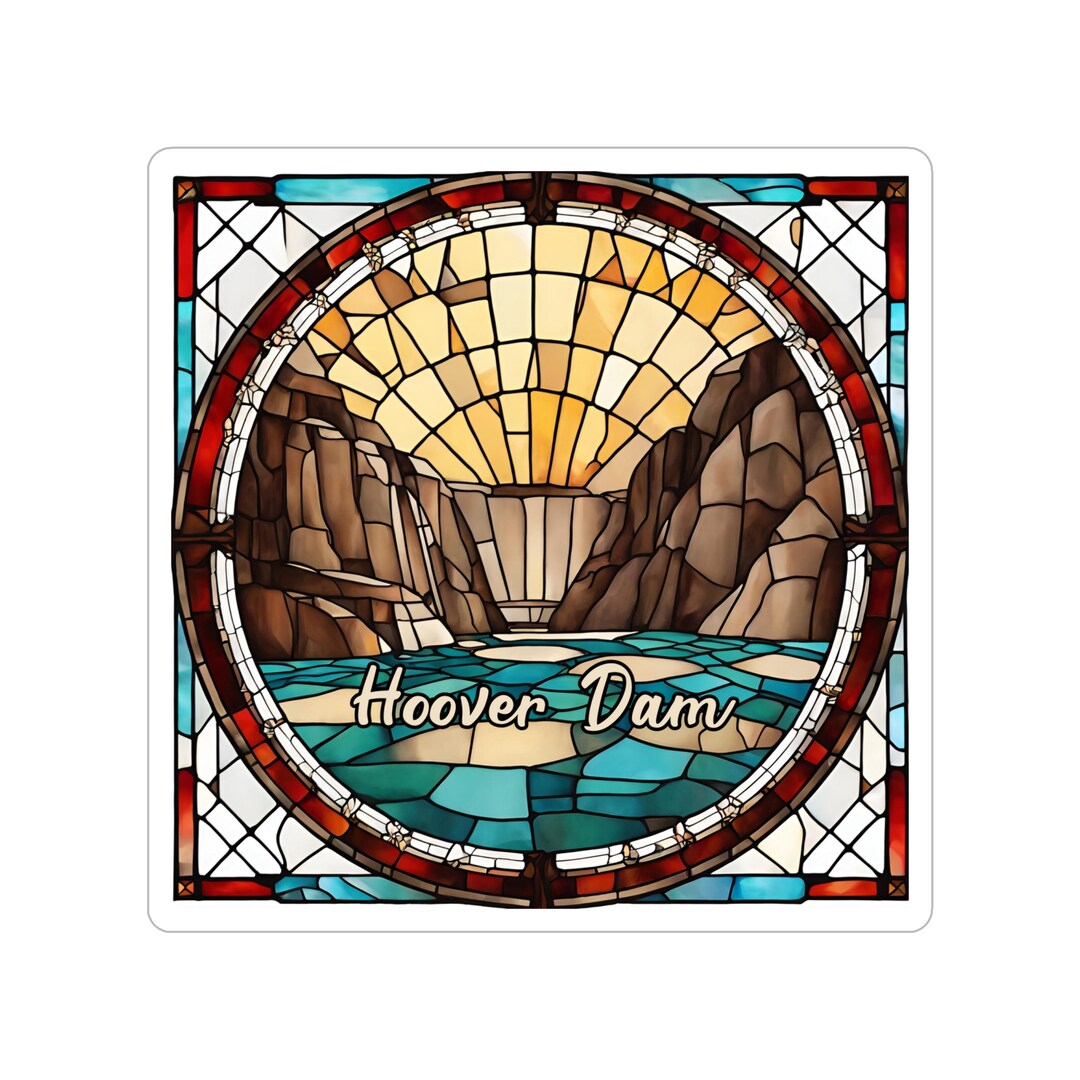 Hoover Dam Sticker, Travel Gift, Lake Mead Nevada Vacation Sticker ...