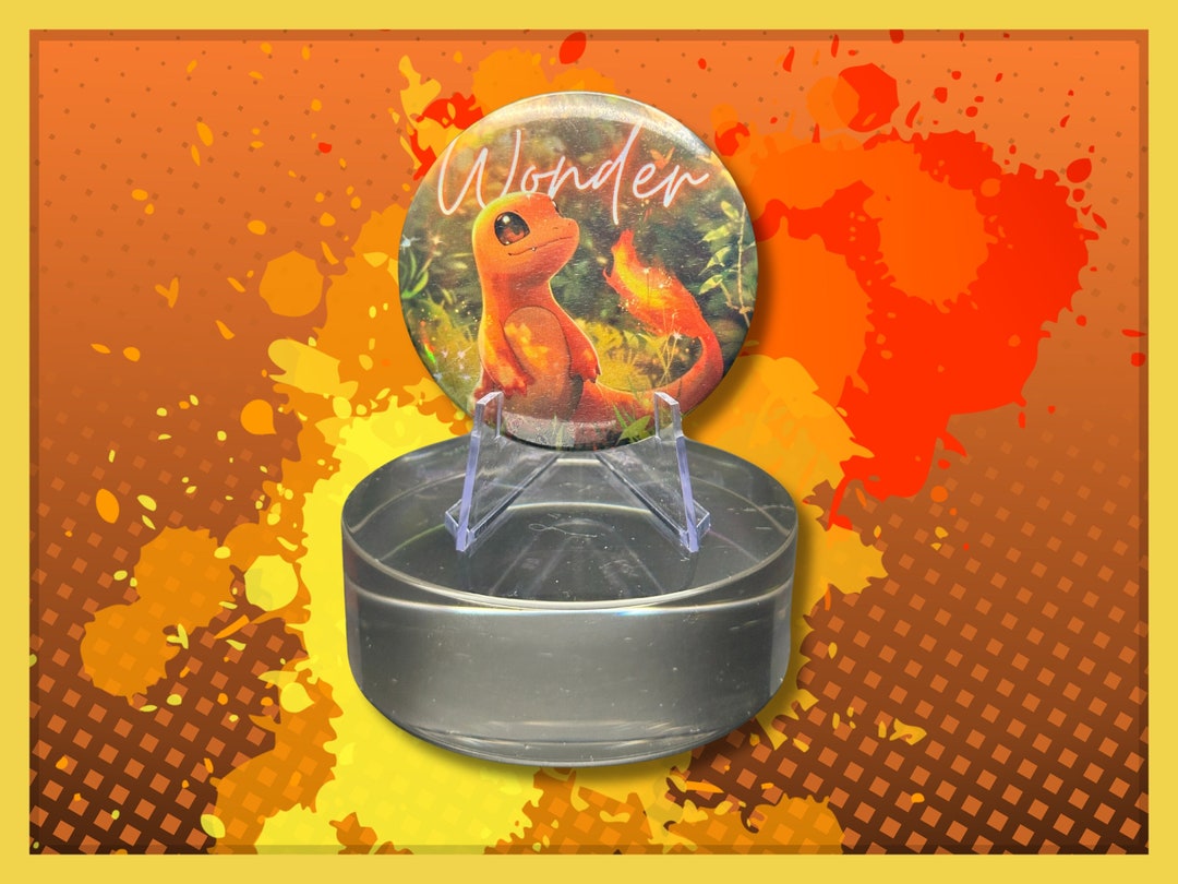 Flaming Inspiration Pokémon Holographic Buttons - Individual Options ...