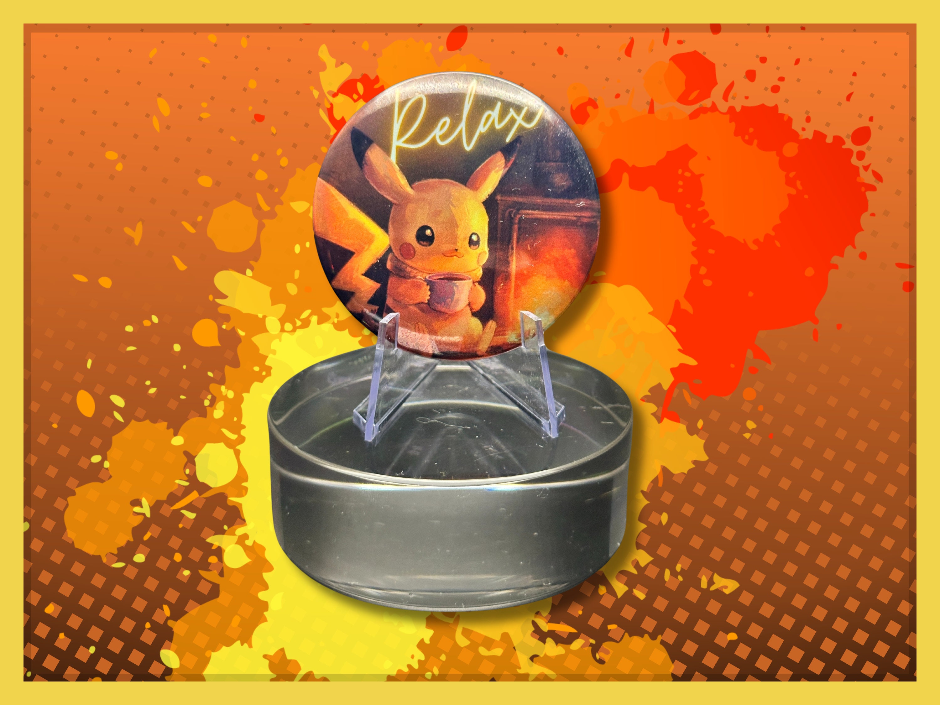 Flaming Inspiration Pokémon Holographic Buttons - Individual Options ...