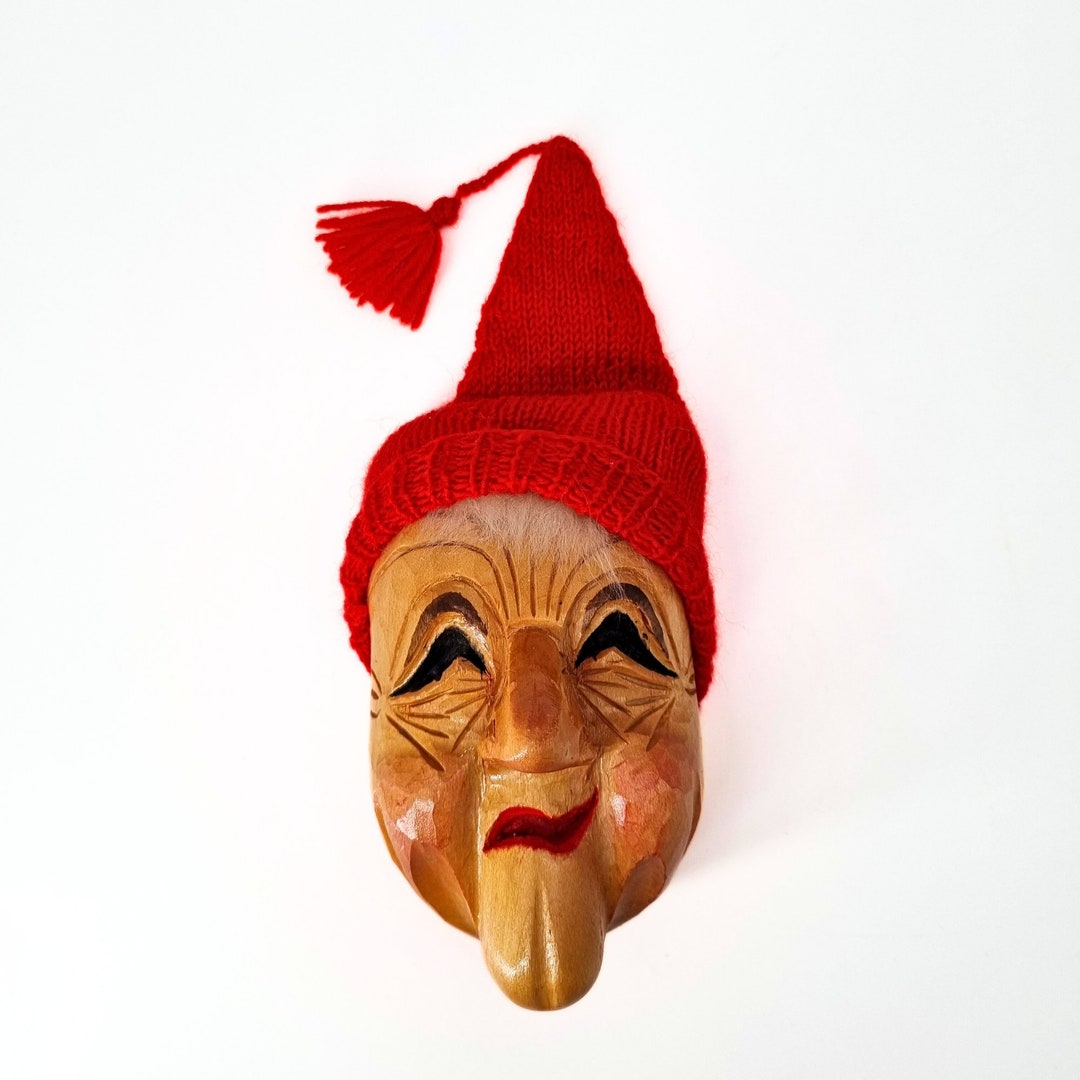 Traditional Krienser Door Mask, Swiss Carnival Mask, 14x 9.5 Cm (5.5"x3 ...