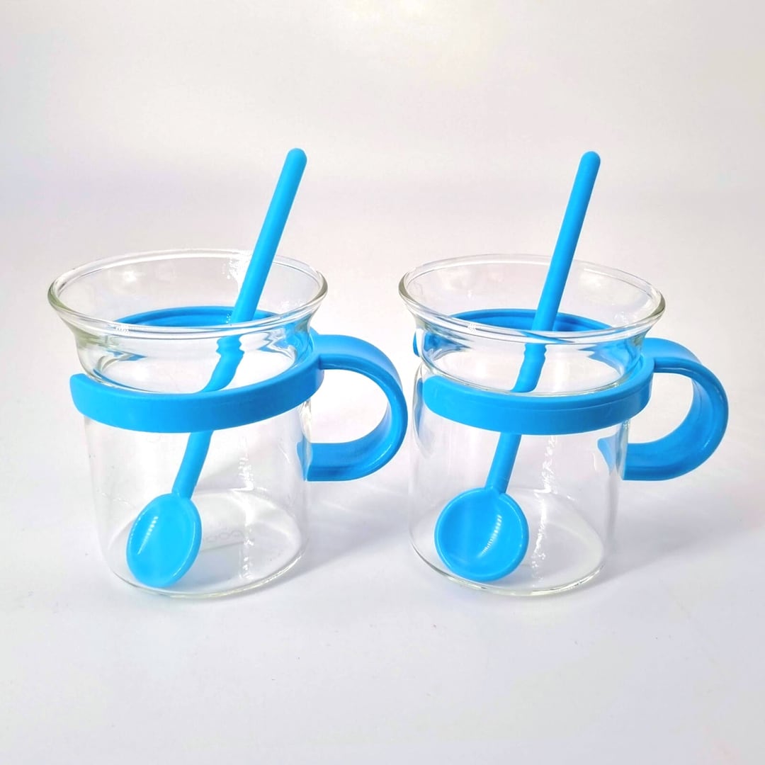 Bodum Bistro Tea Cups or Coffee Cups, Baby Blue, Set of 2, Heat ...