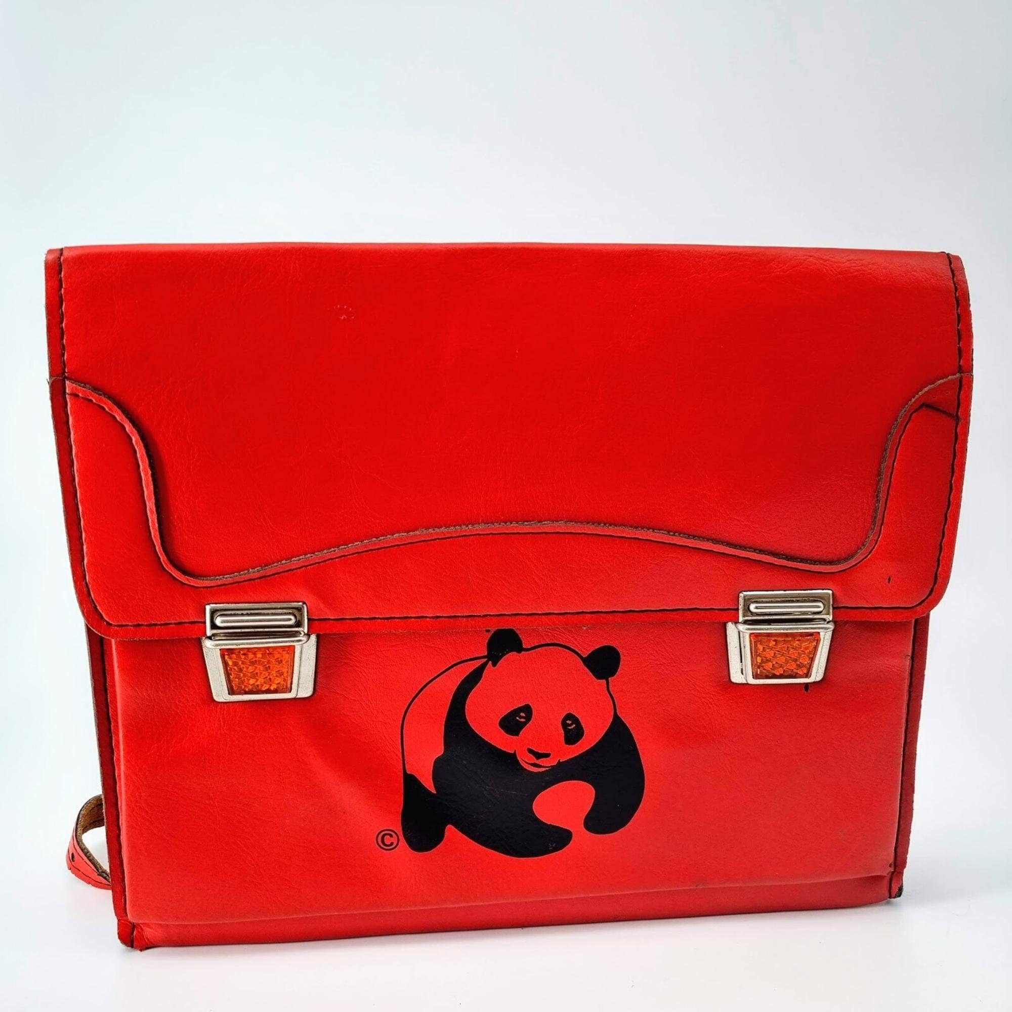 1980s Swiss Vintage Satchel, Leather School Bag With Straps, Funky ...