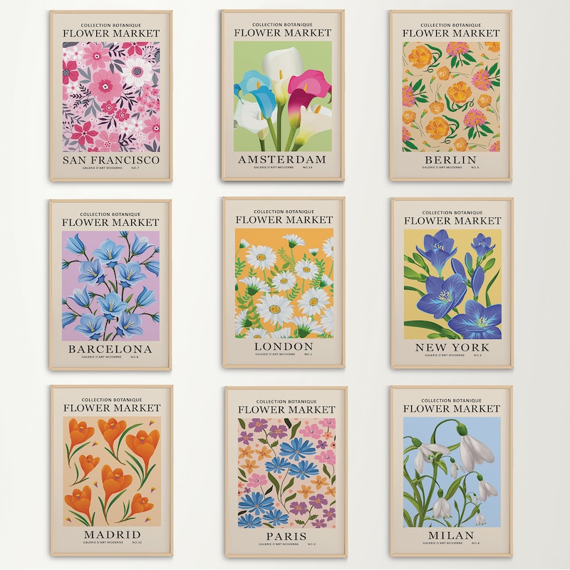 Flower Market Poster - Etsy